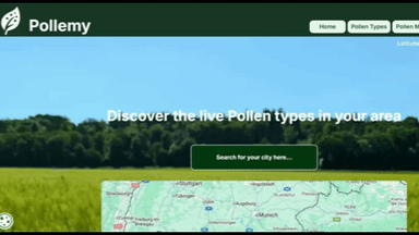 Interactive Pollen Map – Real-Time Data by City | Pollemy